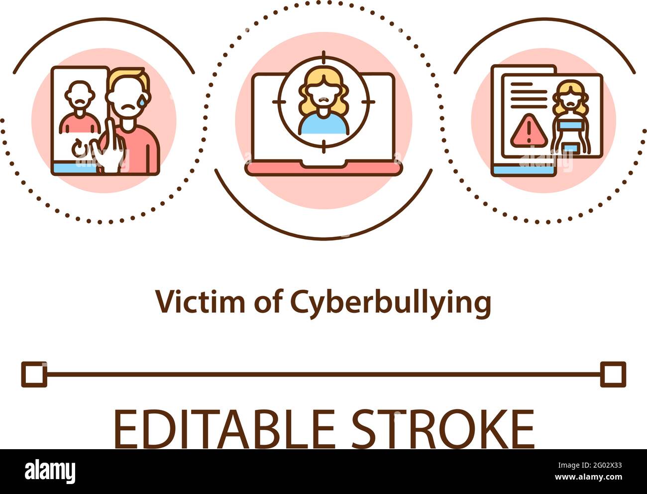 Cyberbullying victim concept icon Stock Vector Image & Art - Alamy