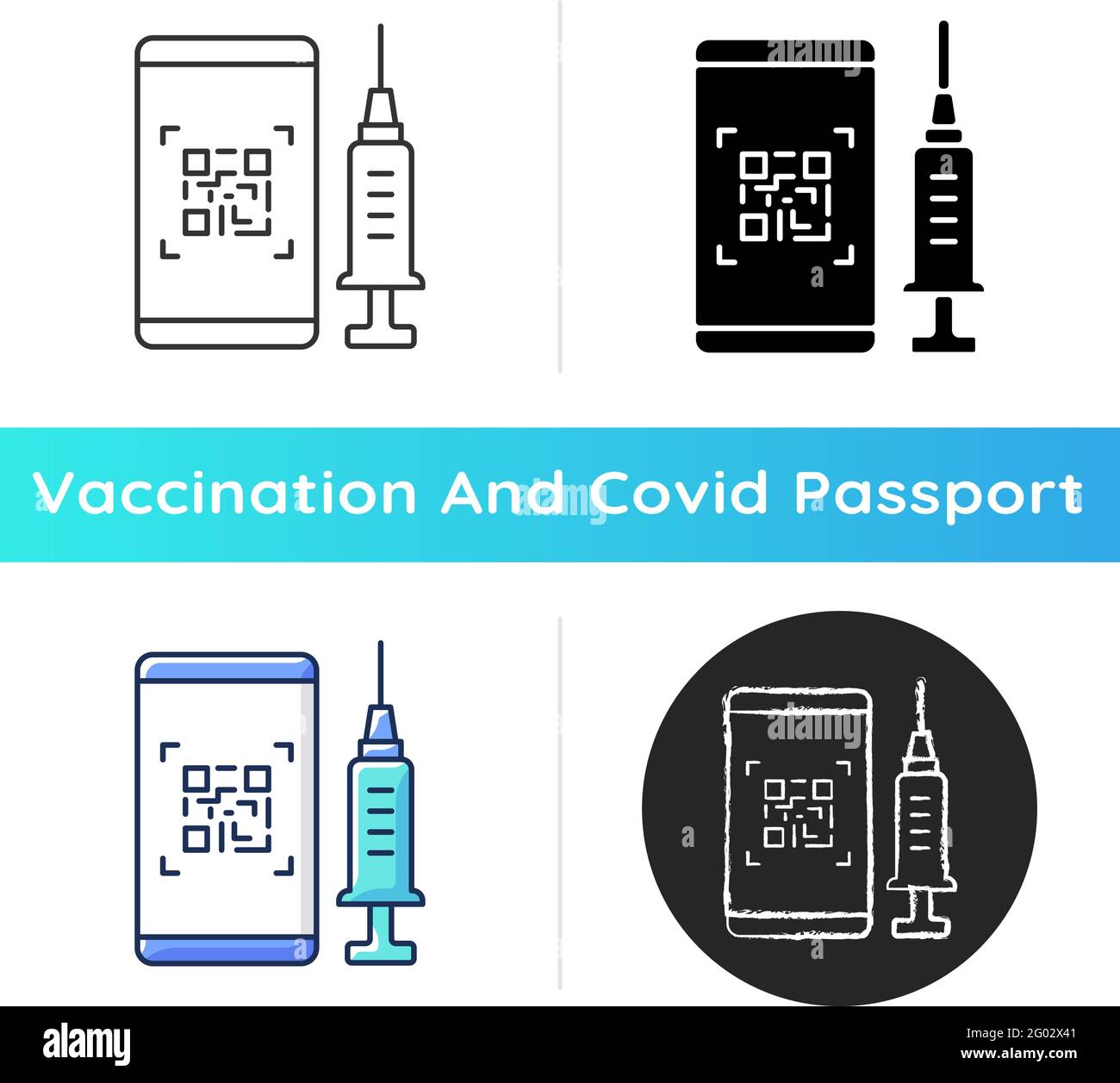 Qr code document line Stock Vector Images - Alamy