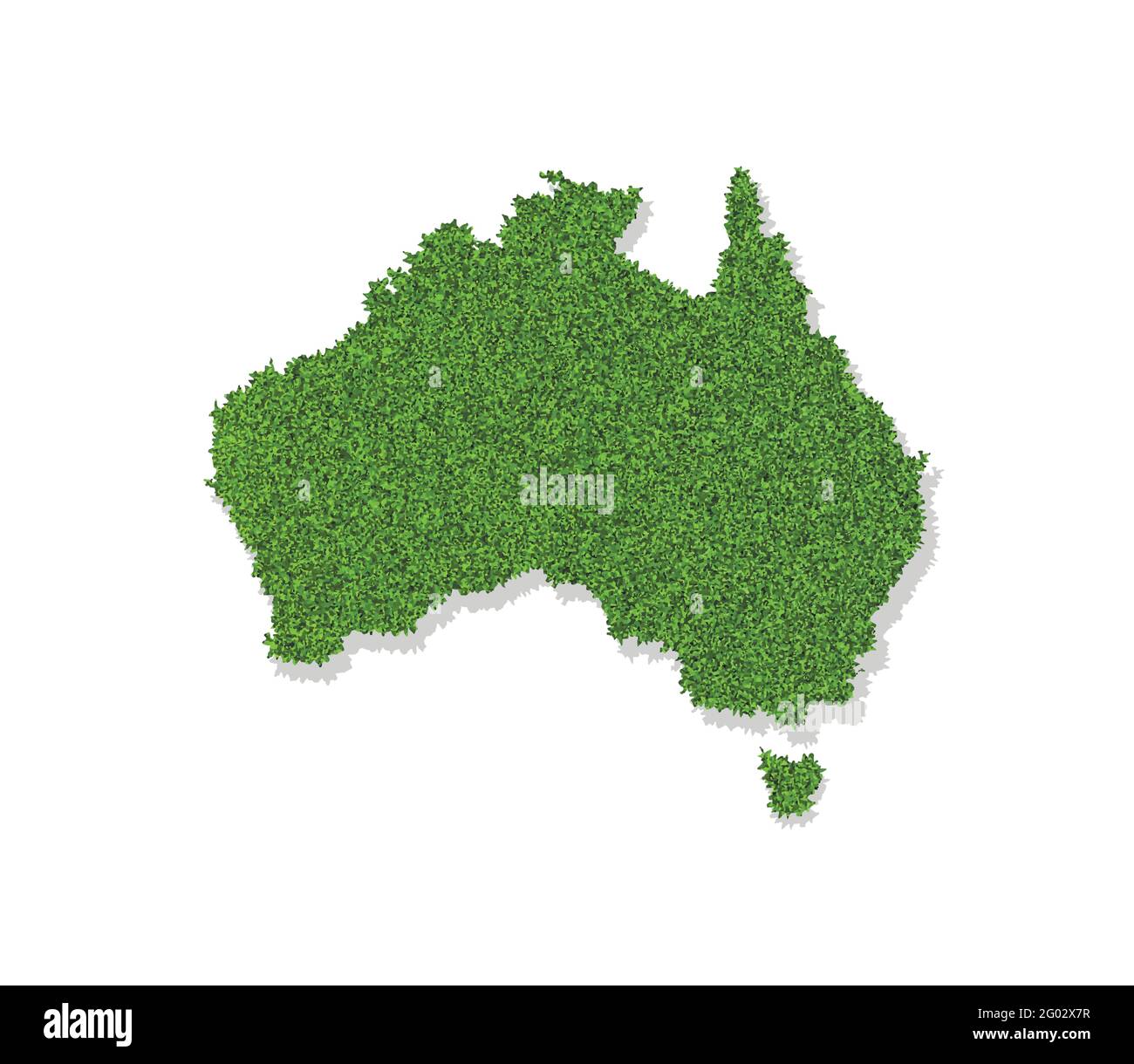 Vector isolated simplified illustration icon with green grassy ...