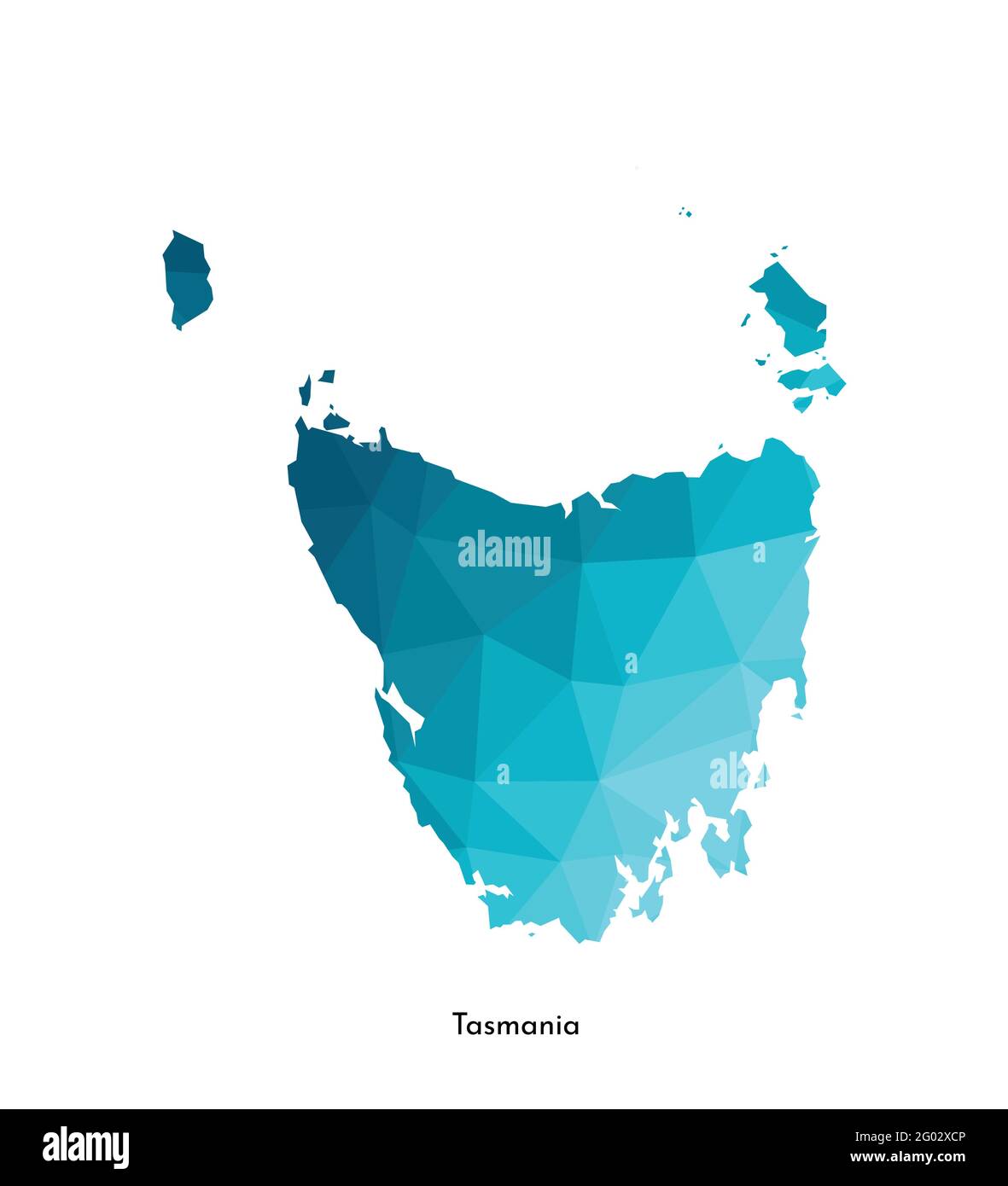 Tasmania state map hi-res stock photography and images - Alamy