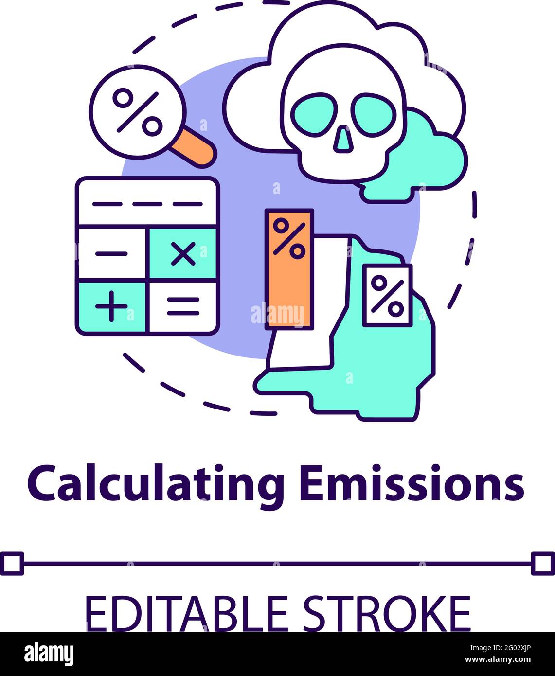 Calculating emissions concept icon Stock Vector Image & Art - Alamy