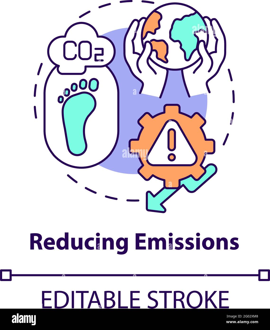 Reducing emissions concept icon Stock Vector Image & Art - Alamy