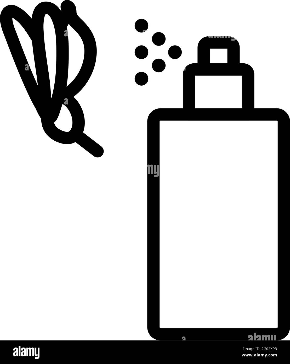 Icon Of Mosquito Spray. Editable Bold Outline Design. Vector ...