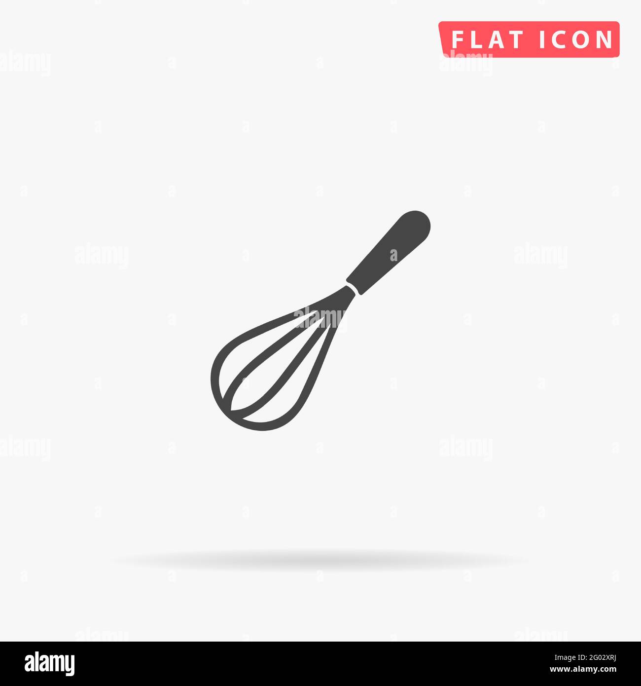 Kitchen Whisk flat vector icon. Hand drawn style design illustrations ...