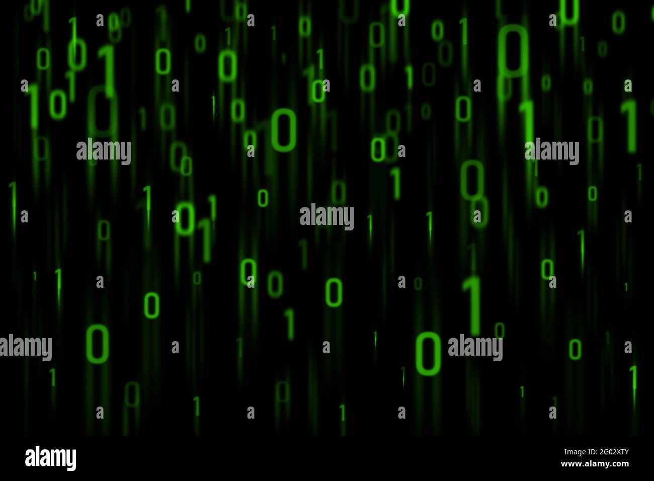 Abstract green binary code on a black background. Green lines of binary ... Abstract green binary code on a black background. Green lines of binary ...