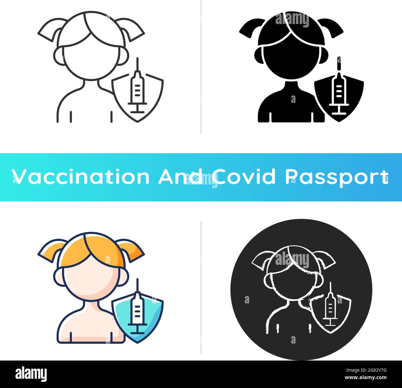 Vaccination of kids icon Stock Vector Image & Art - Alamy