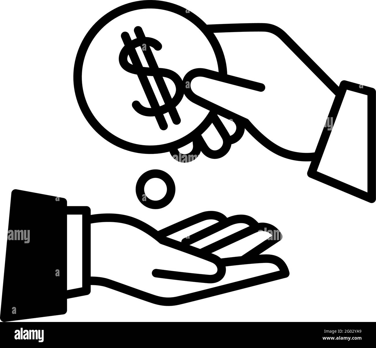 Hands gift exchange Stock Vector Images - Alamy