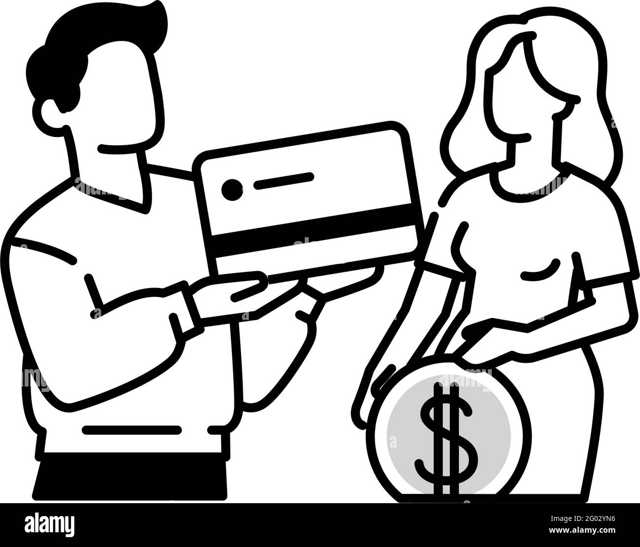 Girl dollar coin Black and White Stock Photos & Images - Alamy