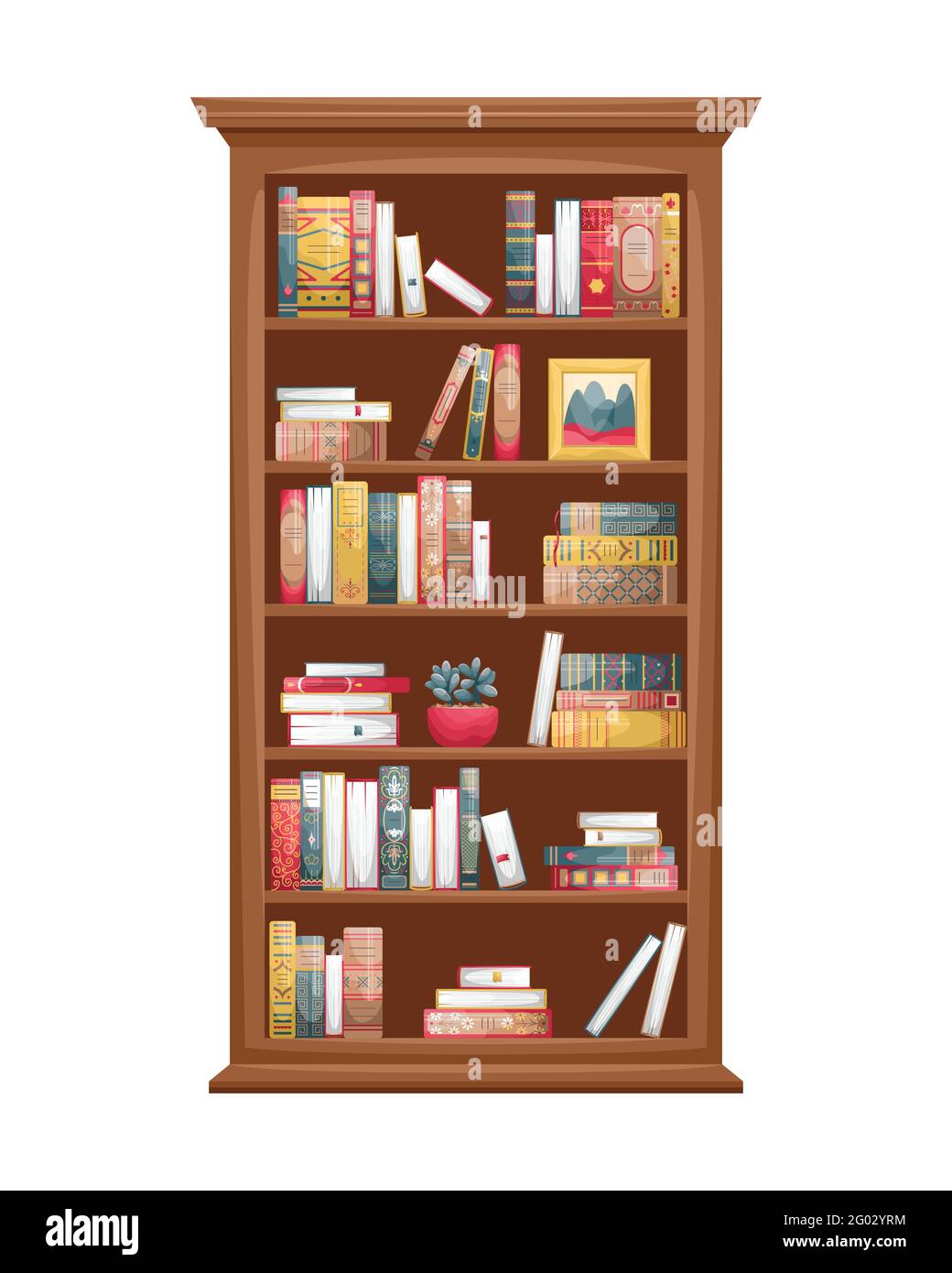 Books in book shelves Cut Out Stock Images & Pictures - Alamy