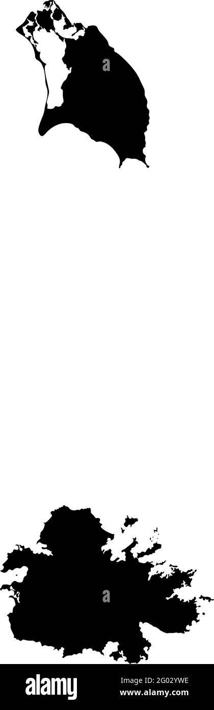 Silhouette map antigua barbuda Stock Vector Images - Alamy
