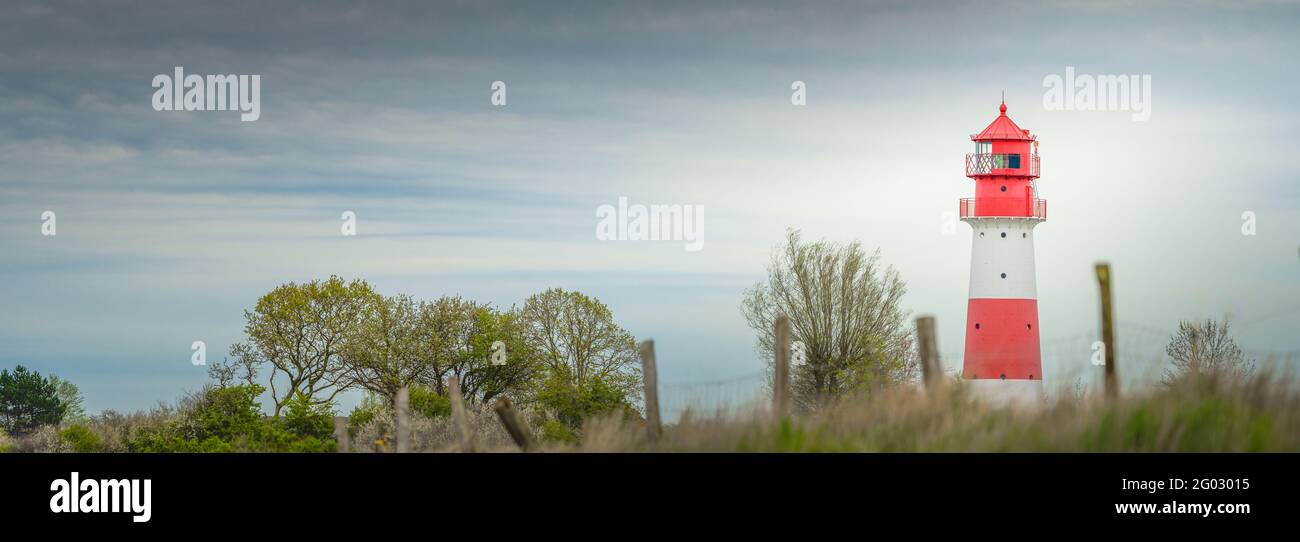 Panorama of a lighthouse in northern Germany Stock Photo - Alamy
