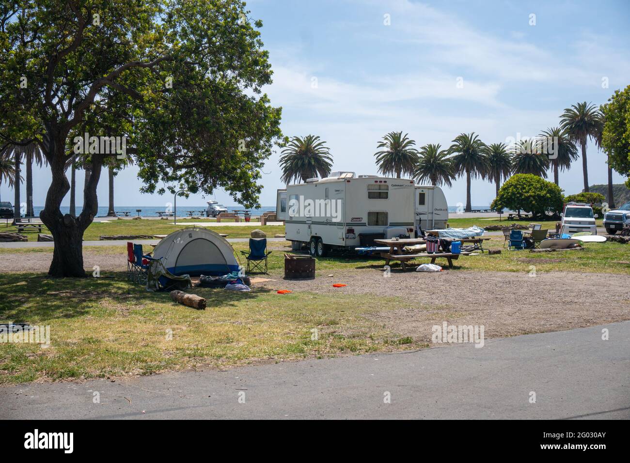 REFUGIO STATE BEACH, CALIFORNIA, UNITED STATES - Apr 14, 2021: A ...