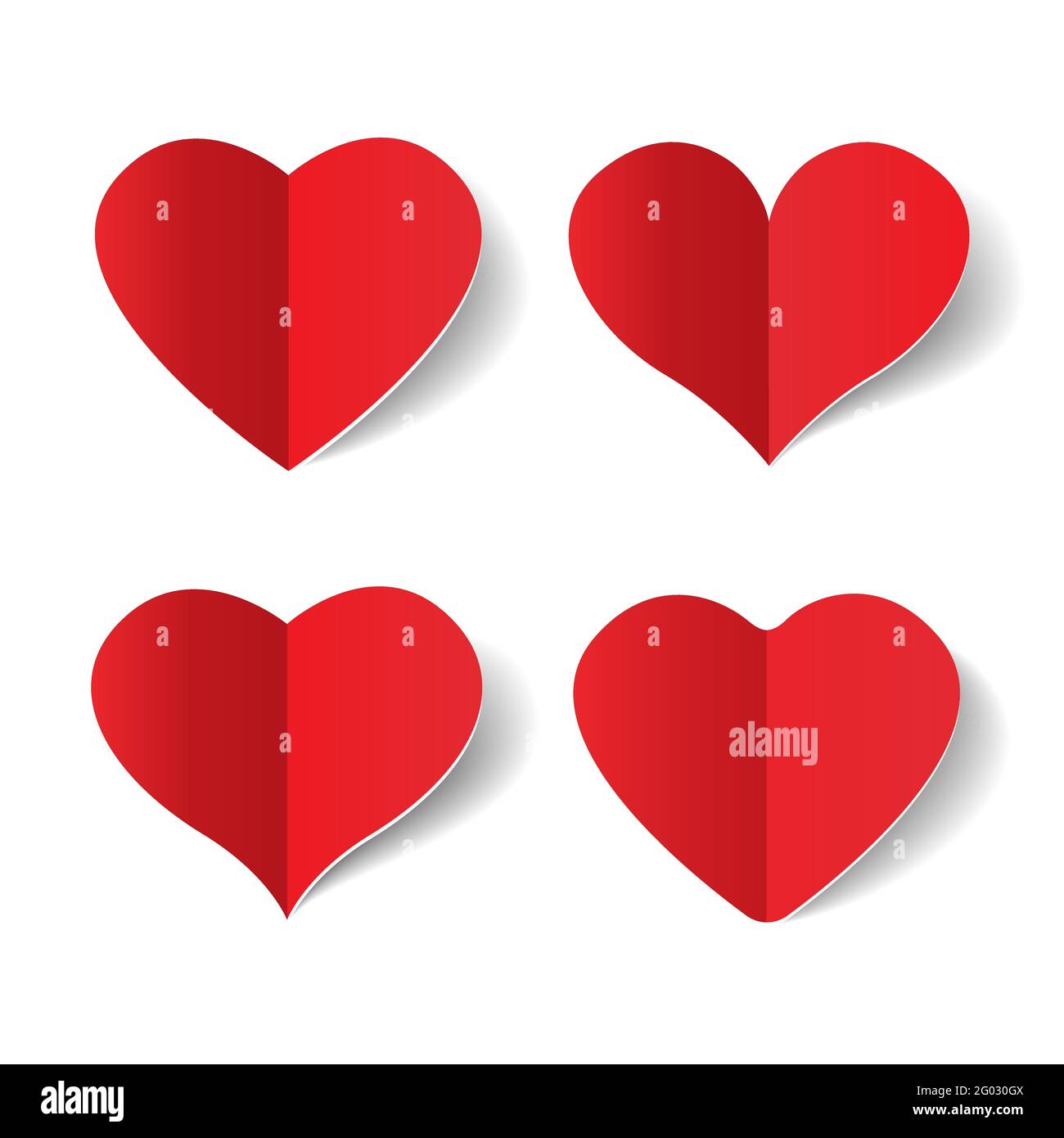 White origami paper heart Stock Vector Images - Alamy