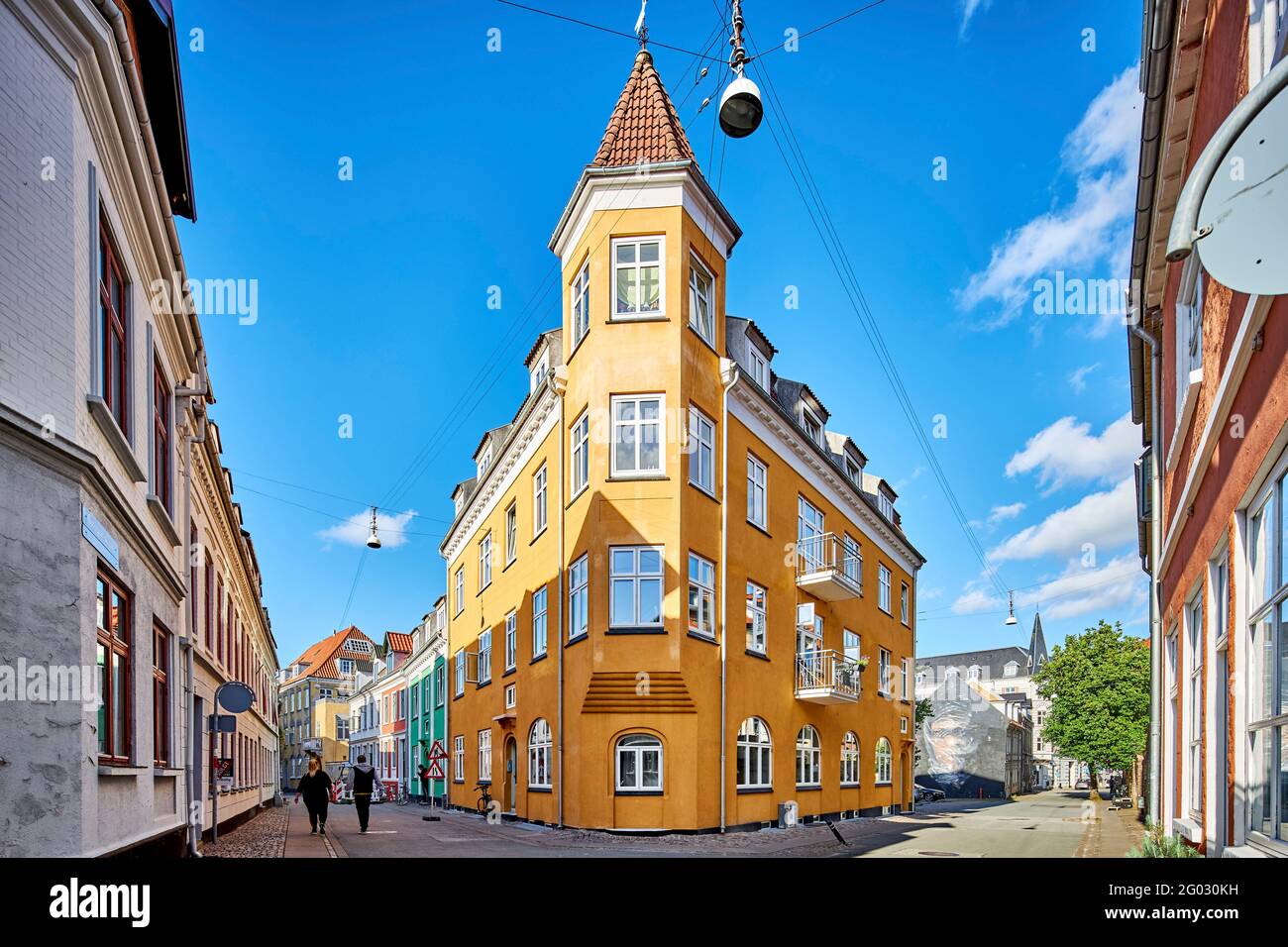 an old scandinavian building in a narrow street Stock Photo - Alamy