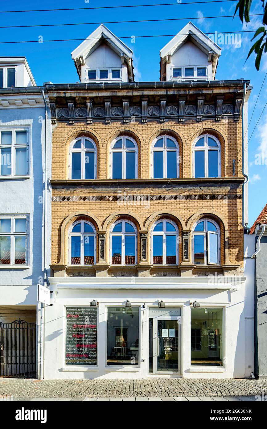 a small store building in the city in denmark Stock Photo - Alamy