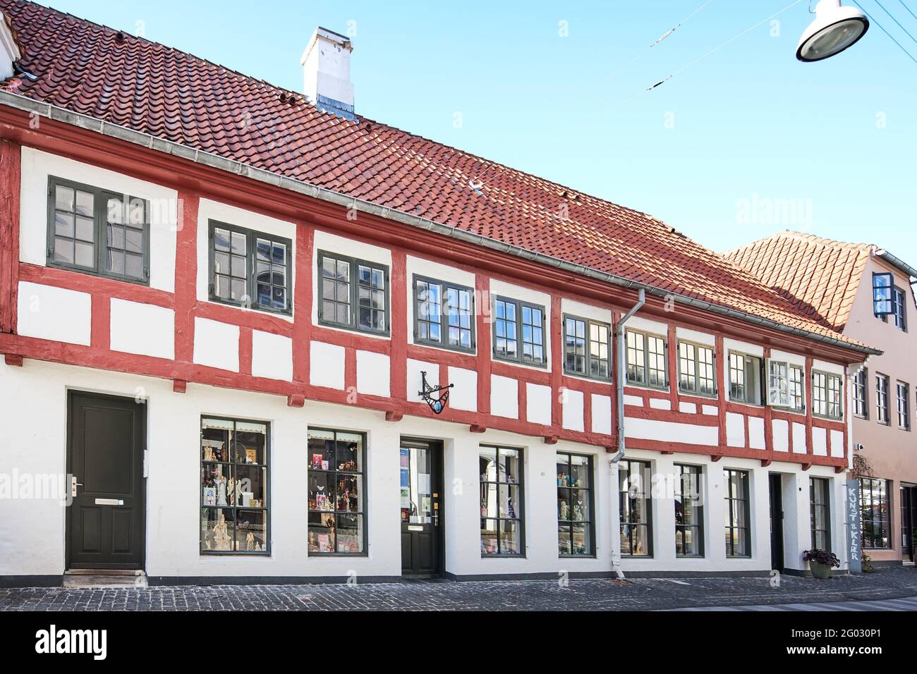 an old scandinavian building in a narrow street Stock Photo - Alamy