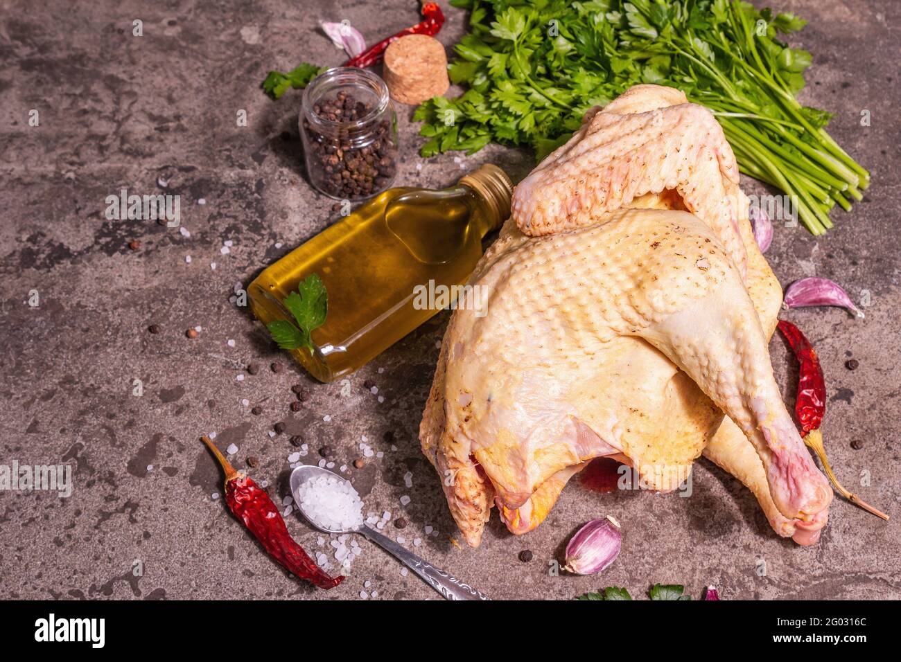 Raw whole chicken carcass for healthy food lifestyle. Free-range farm ...