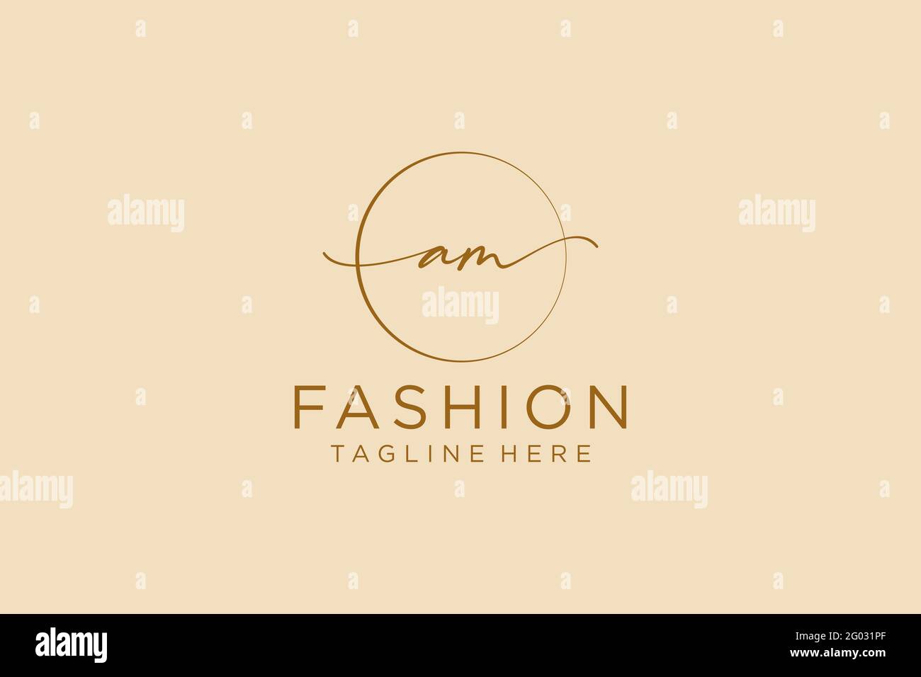 AM Feminine logo beauty monogram and elegant logo design, handwriting ...