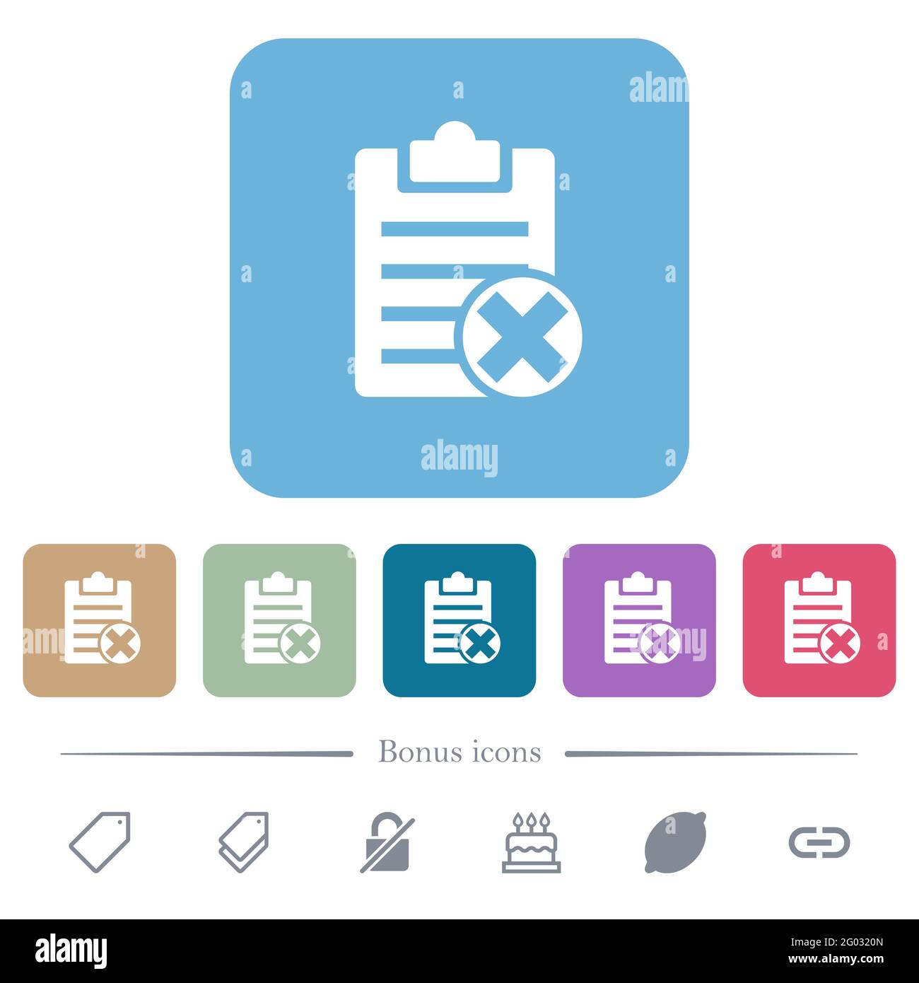 Note cancel white flat icons on color rounded square backgrounds. 6 ...