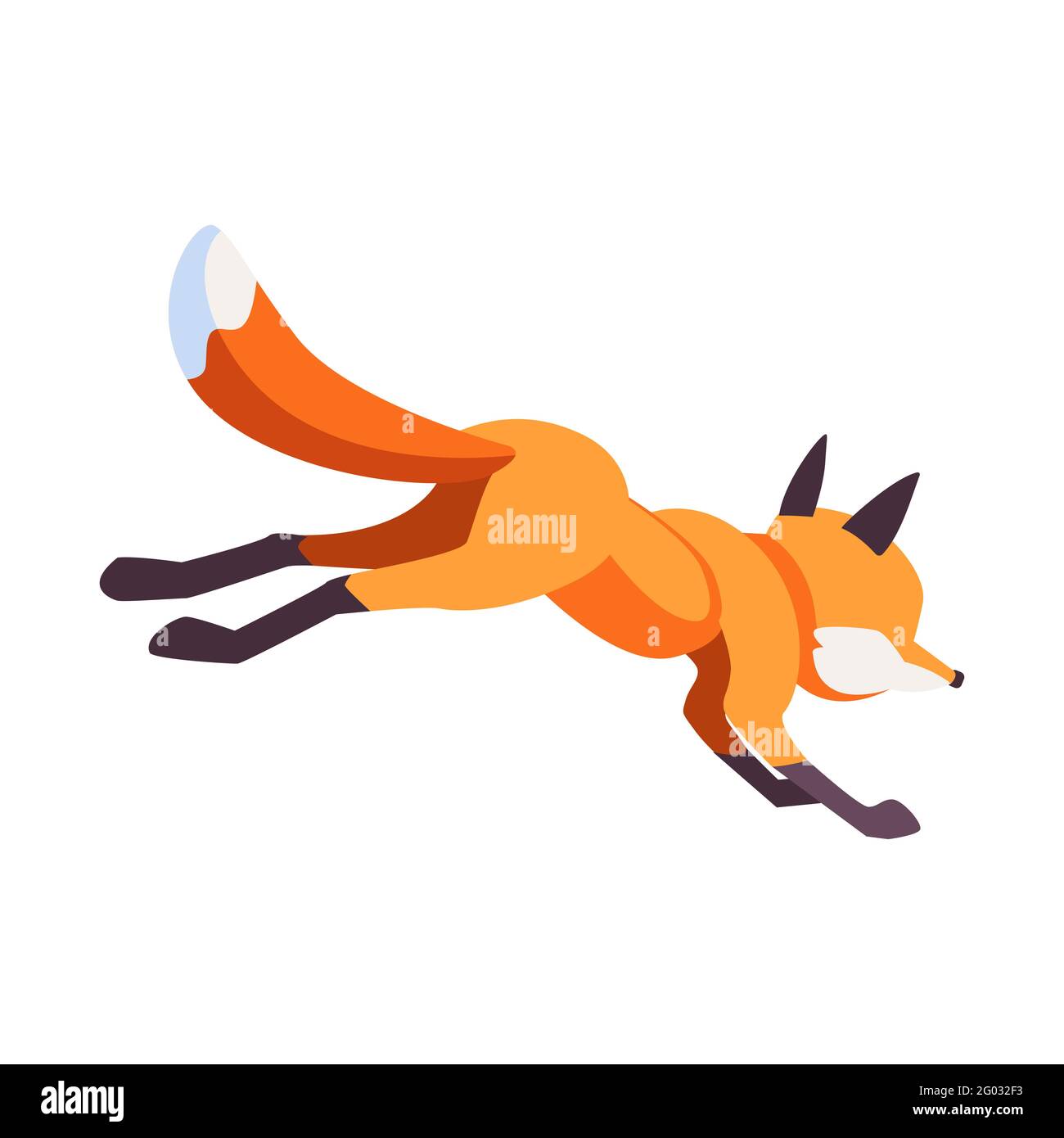 Fox Running Vector