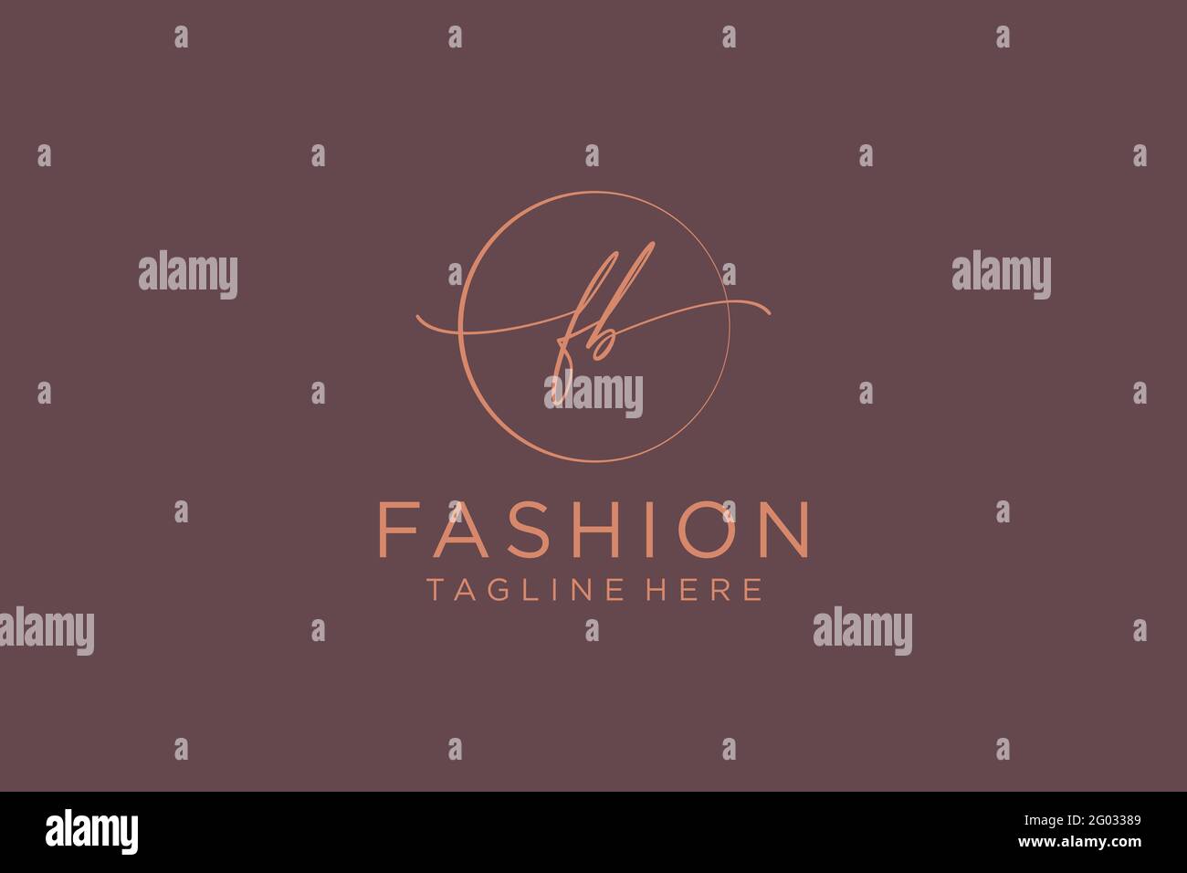 FB Feminine logo beauty monogram and elegant logo design, handwriting ...