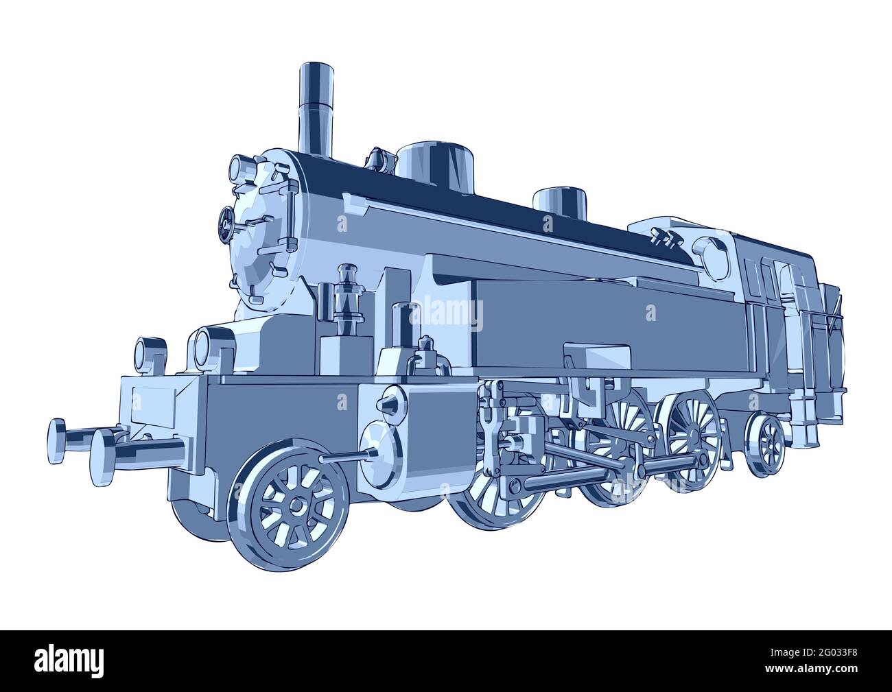 Old vintage train Stock Vector Images - Alamy