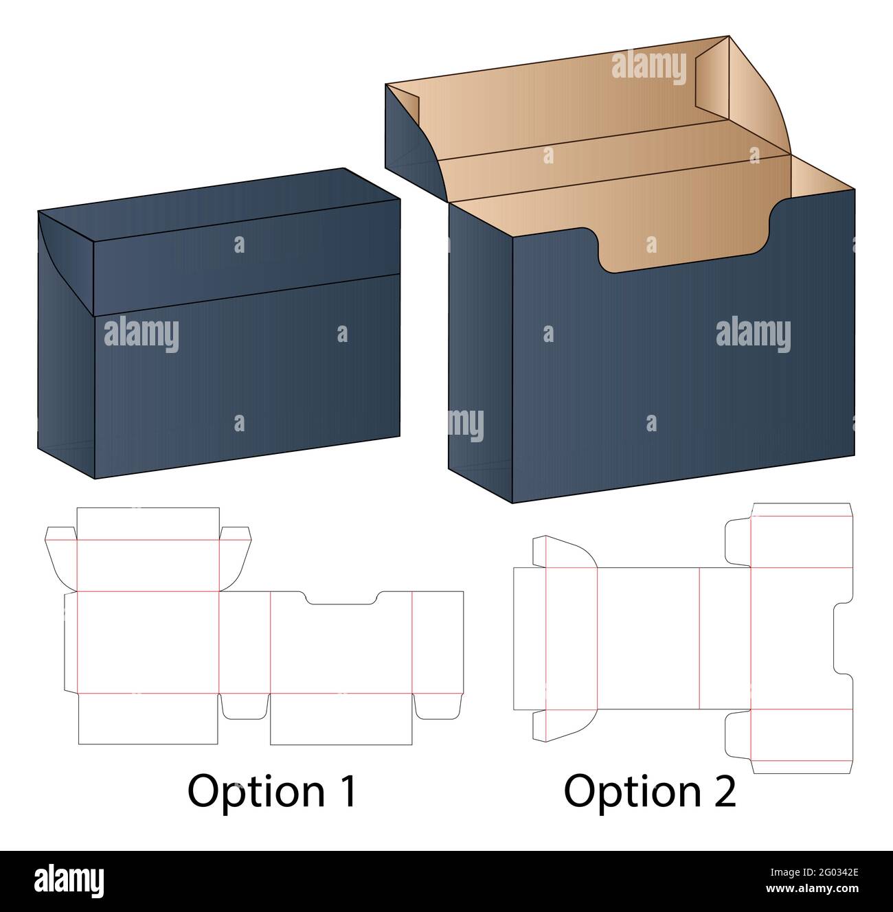 Box packaging die cut template design. 3d mock-up Stock Vector Image ...