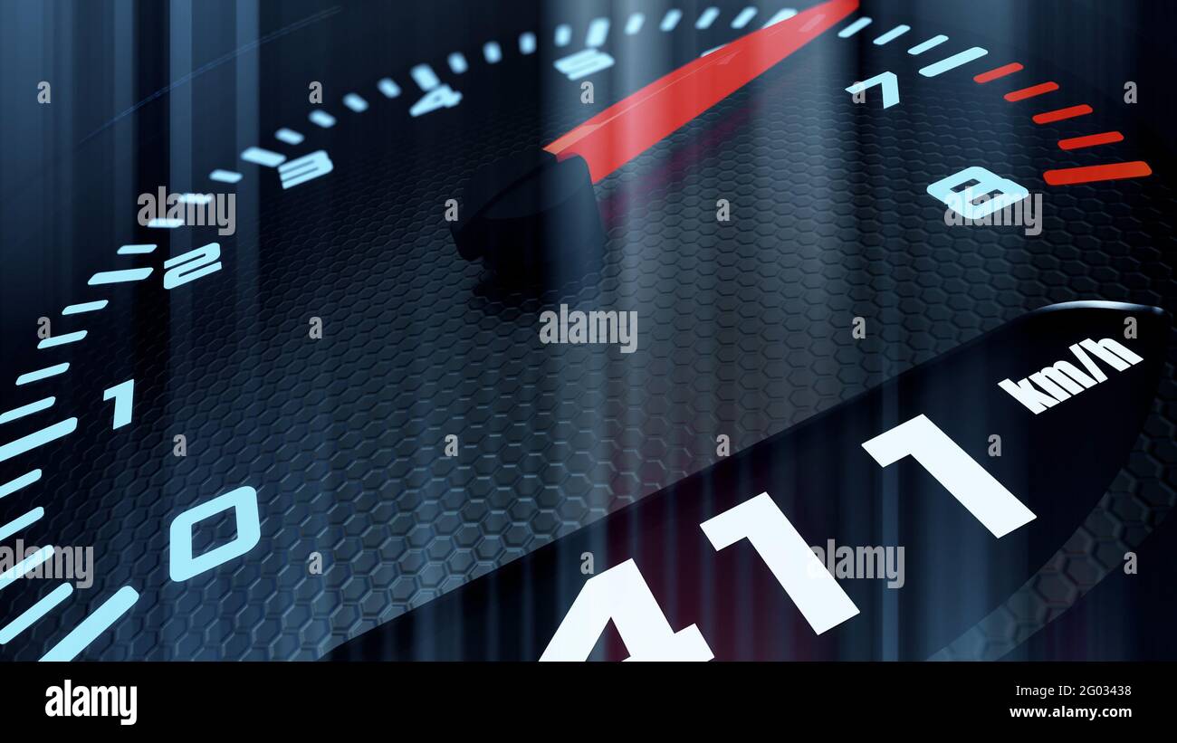 Racing Car Dashboard 3D Animation Stock Photo - Alamy