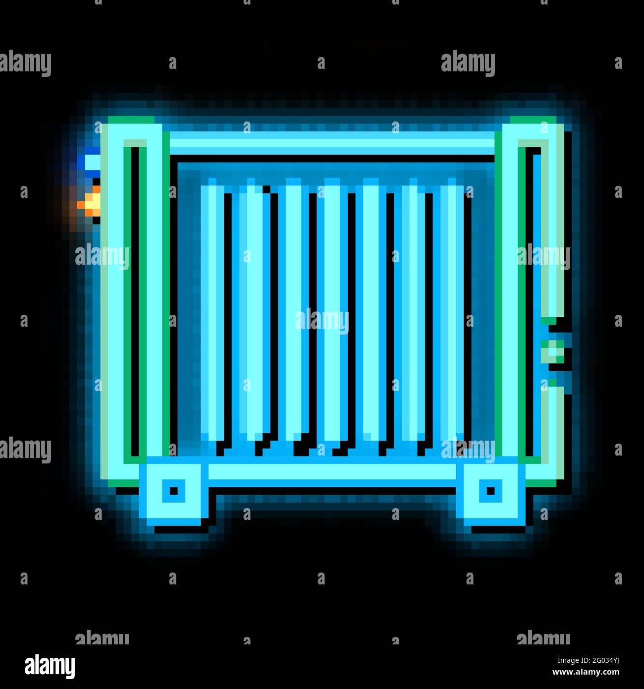 Home Water Radiator Heating Equipment neon glow icon illustration Stock ...