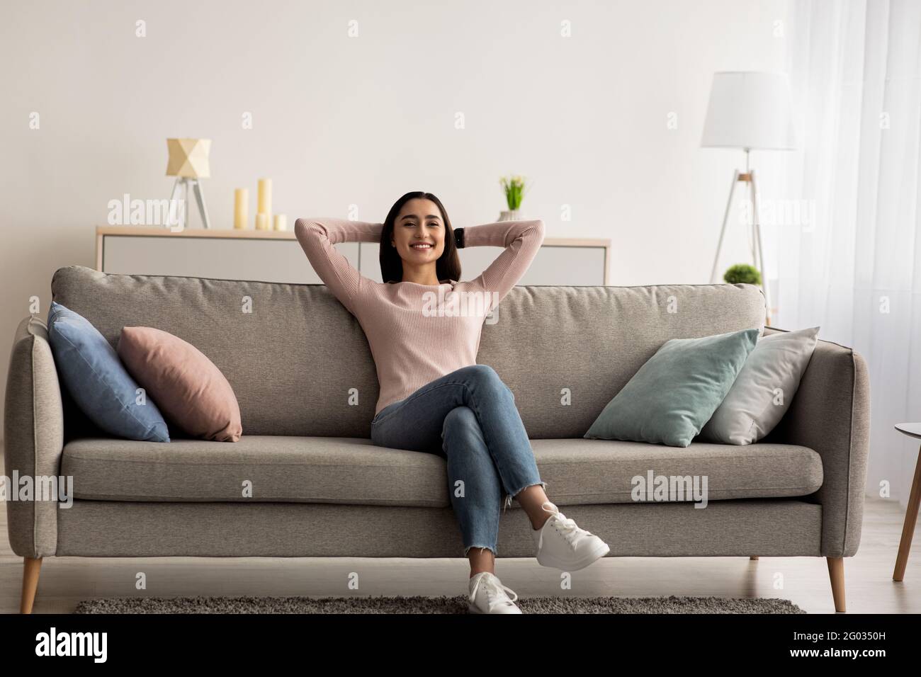 Spare time at home, rest after household chores and self-isolation during covid-19 lockdown ...