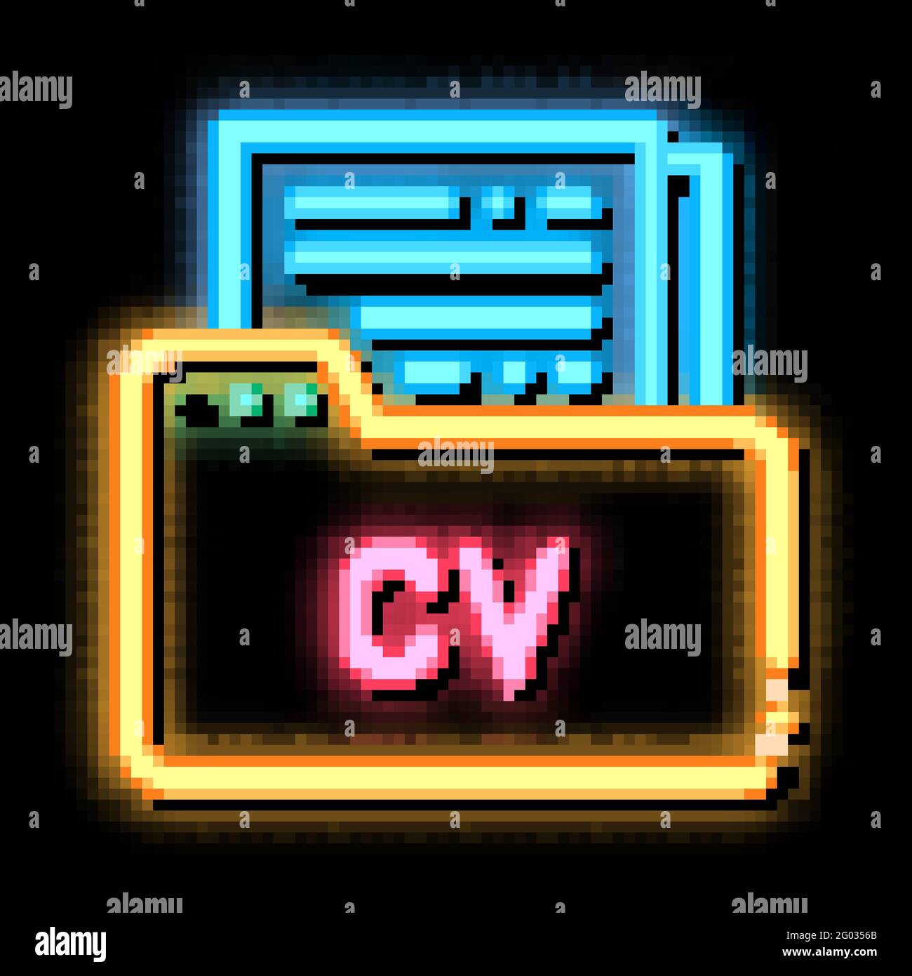 Folder With Curriculum Vitae CV Job Hunting Vector Stock Vector Image ...