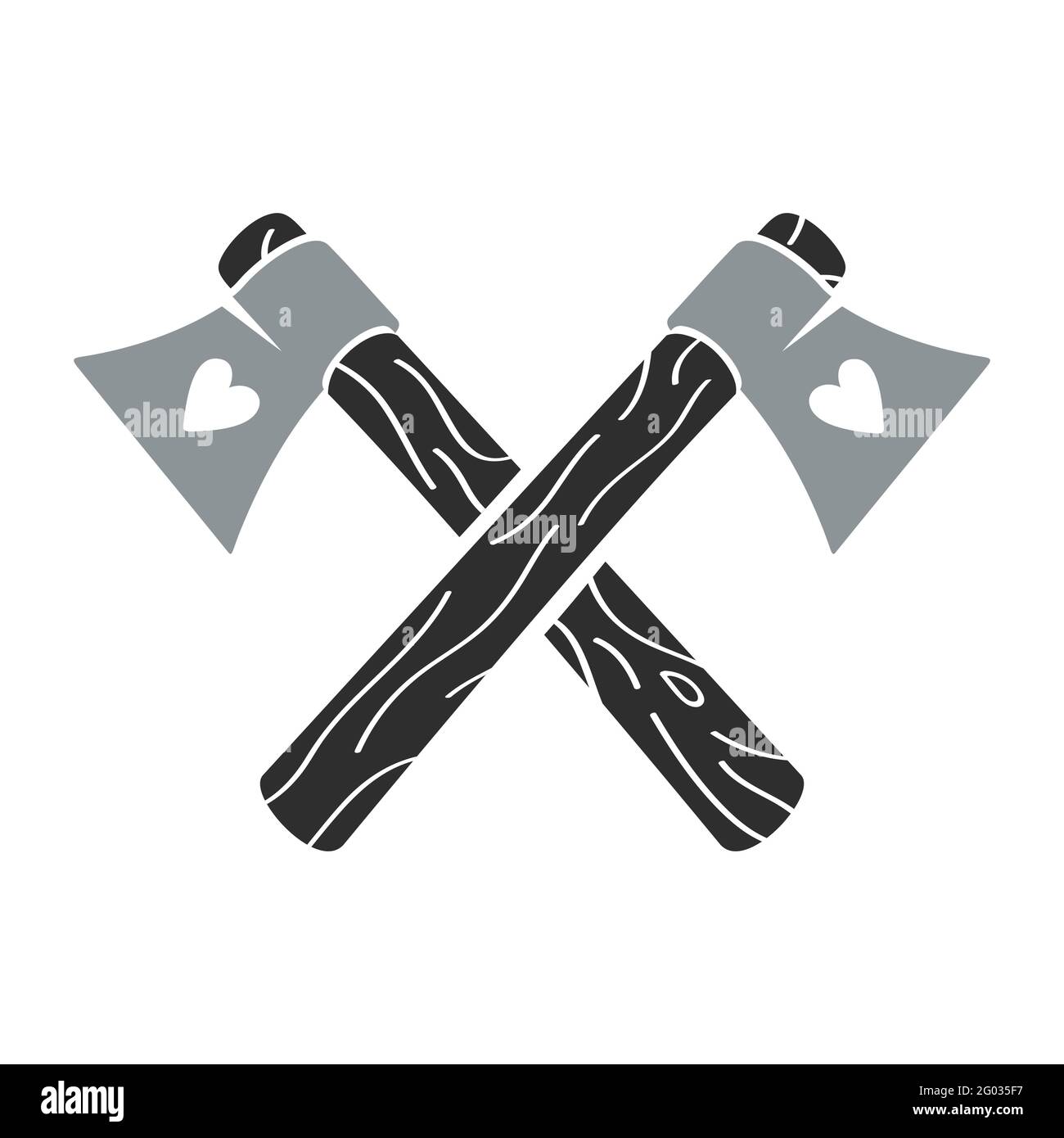 Two crossed axes vector illustration hi-res stock photography and ...