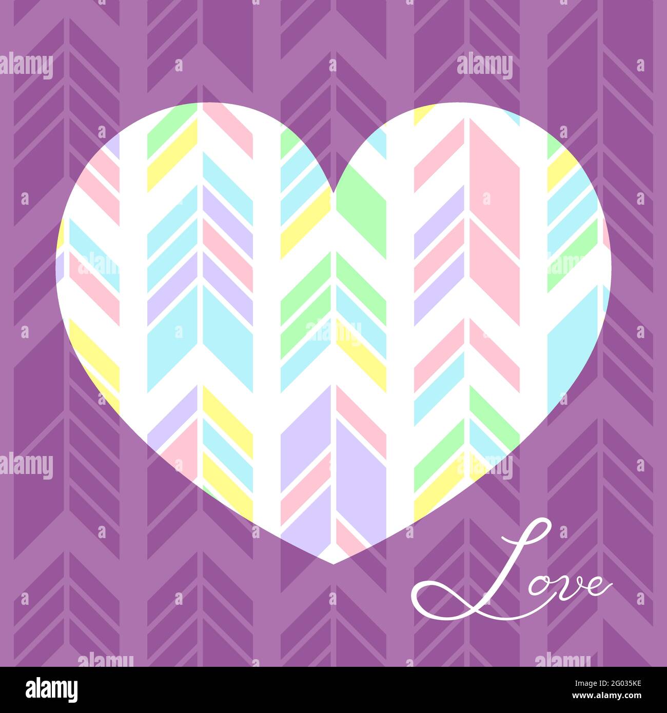 Vector seamless geometry chevron pattern, zigzag mosaic in pastel ...