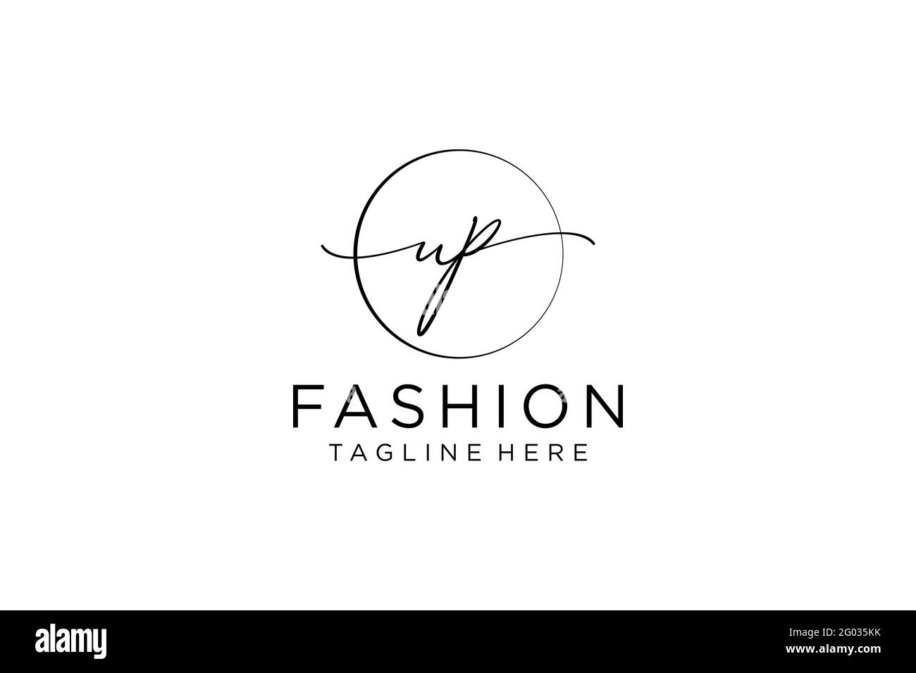 UP Feminine logo beauty monogram and elegant logo design, handwriting ...