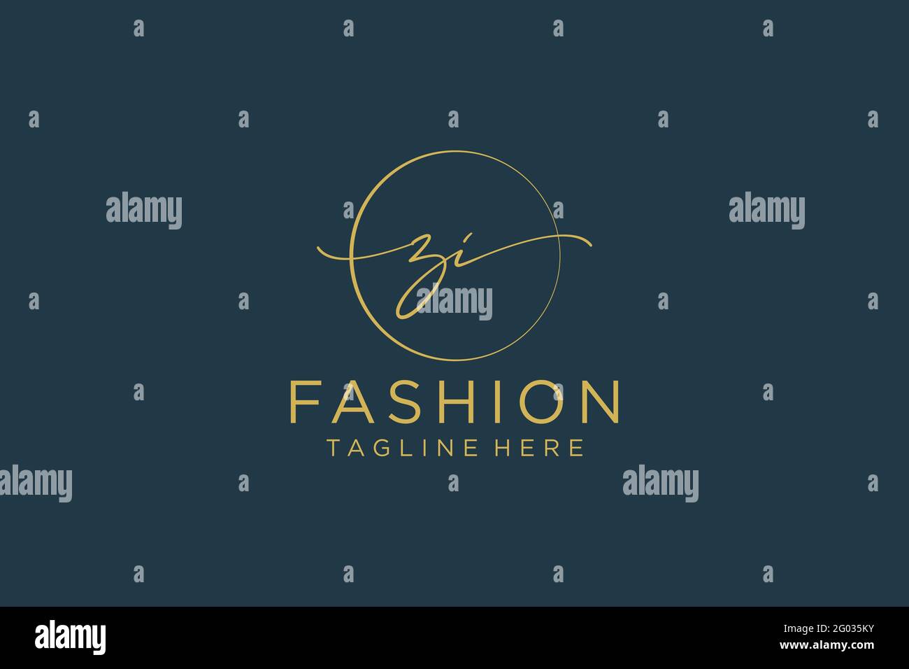 ZI Feminine logo beauty monogram and elegant logo design, handwriting ...