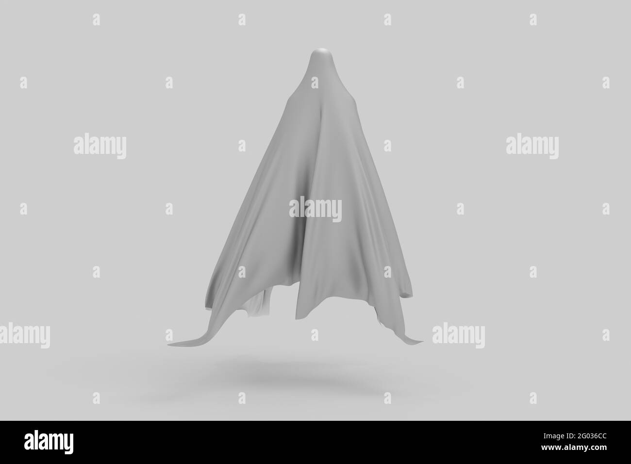 isolated ghost on grey background. 3D render Stock Photo - Alamy