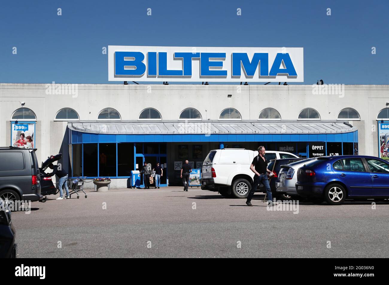 Biltema store, Tornby, Linköping Stock Photo - Alamy