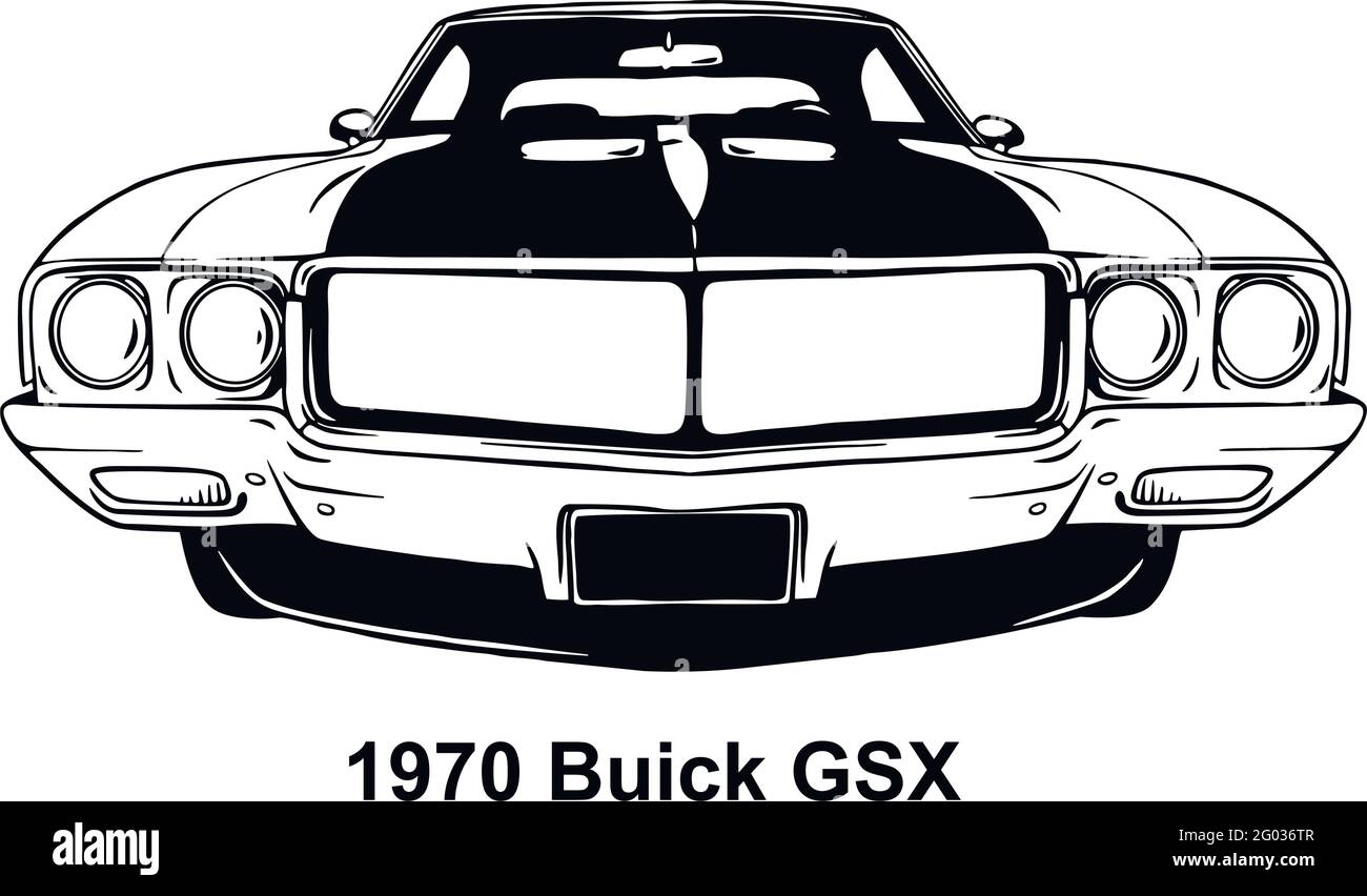 Muscle car - Old American Classic Car, 1970s, Muscle car Stencil ...