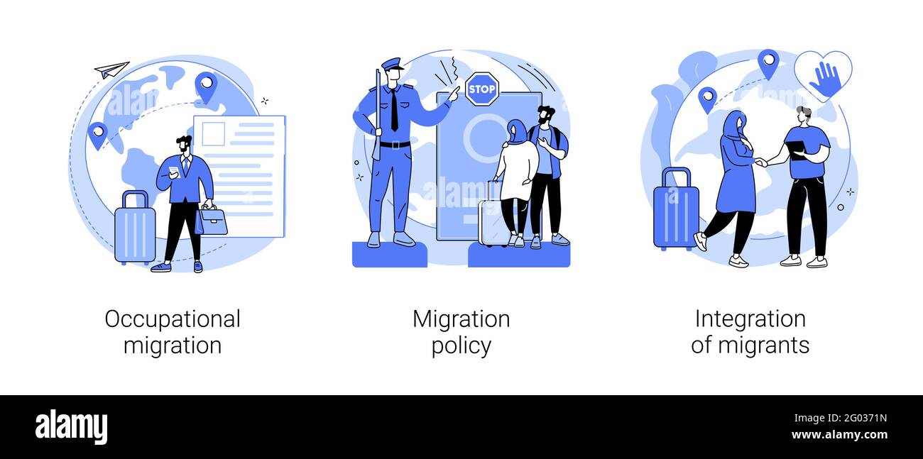 Movement of people abstract concept vector illustrations Stock Vector ...