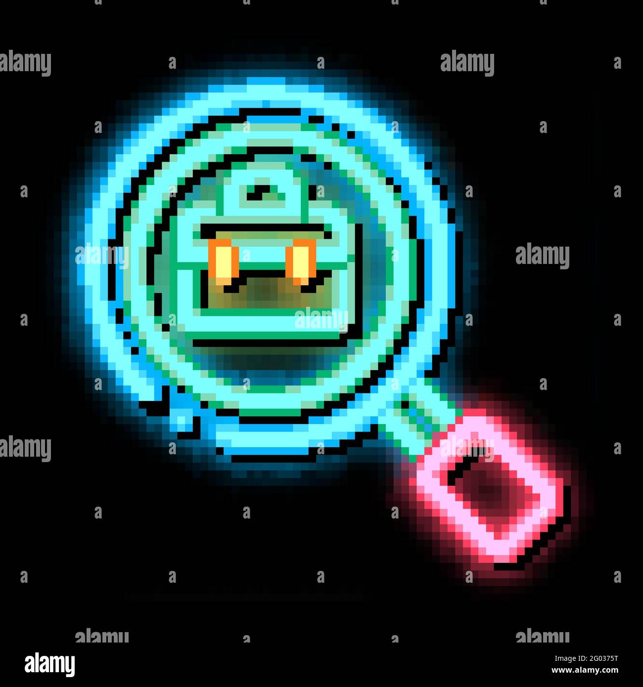 Suitcase In Magnifier Glass Job Hunting Vector Stock Vector Image & Art ...