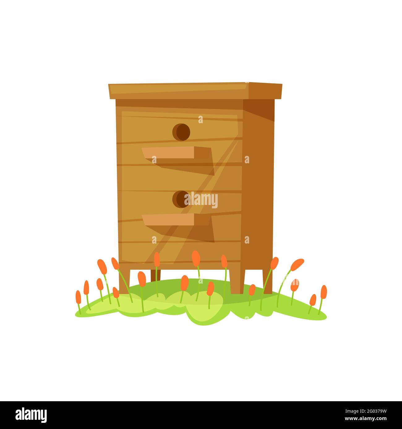 Beehive in cartoon style Stock Vector Image & Art - Alamy
