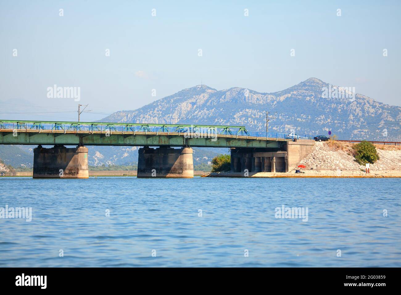 Bridge over the Skadar Lake in Montenegro . Beam Bridge or simply ...