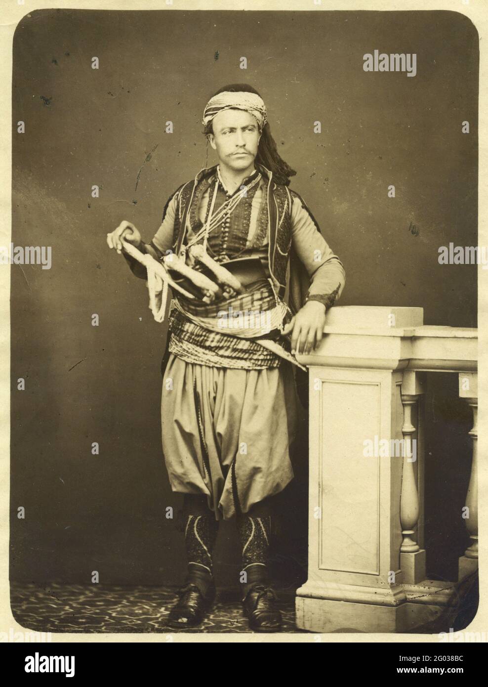 Studio portrait of a Turkish guard, circa 1870. Photography by Maison ...