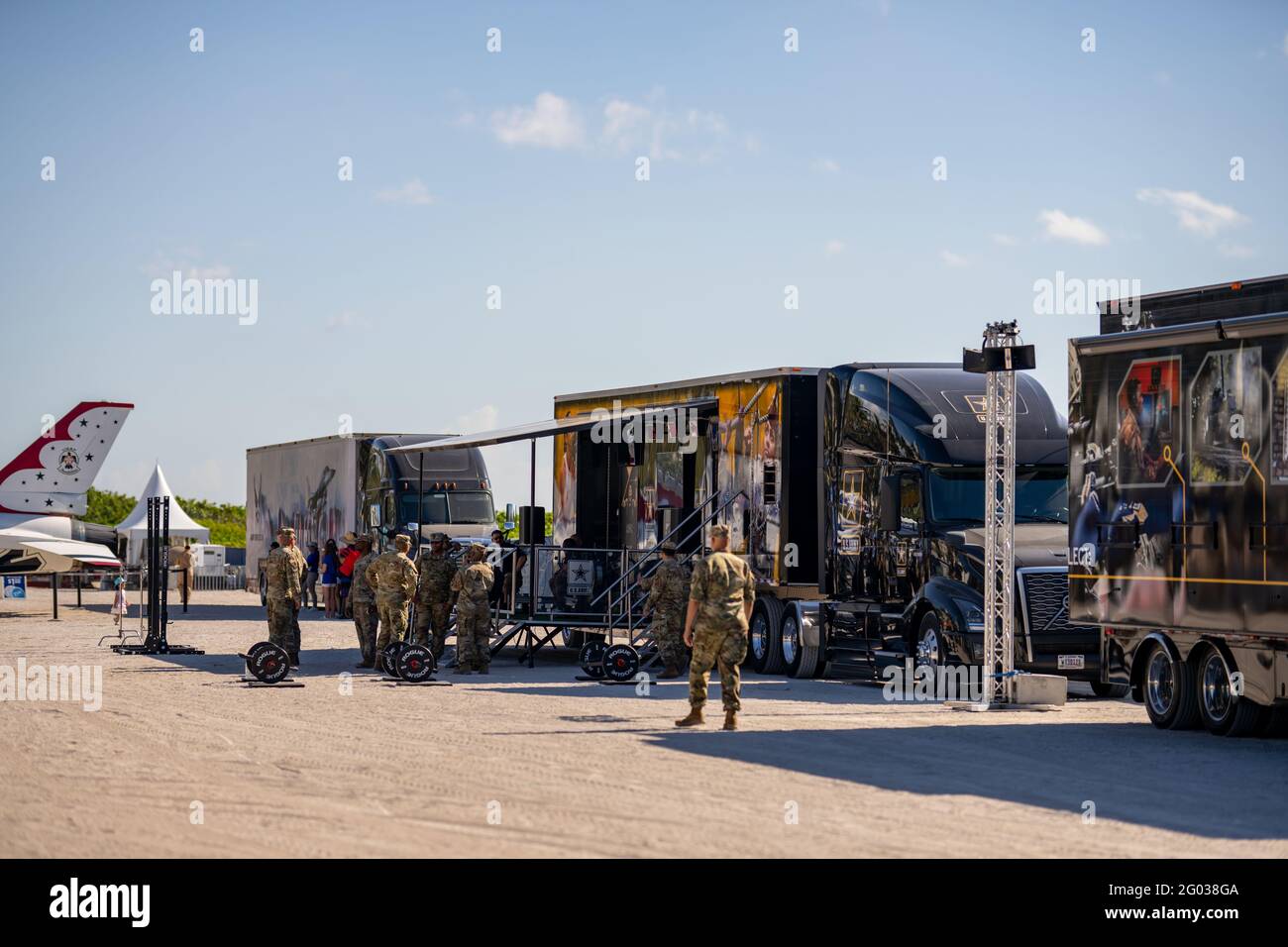 Miami Beach, FL, USA - May 29, 2021: Army in Miami Beach during Air and ...