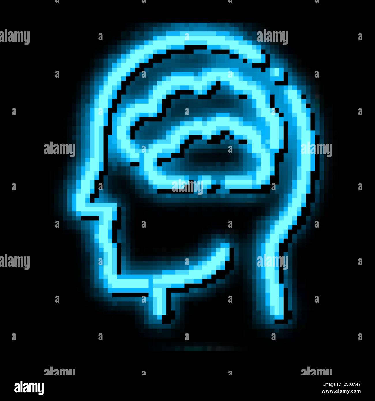 Mainly Cloudy Clouds In Man Silhouette Mind Vector Stock Vector Image ...