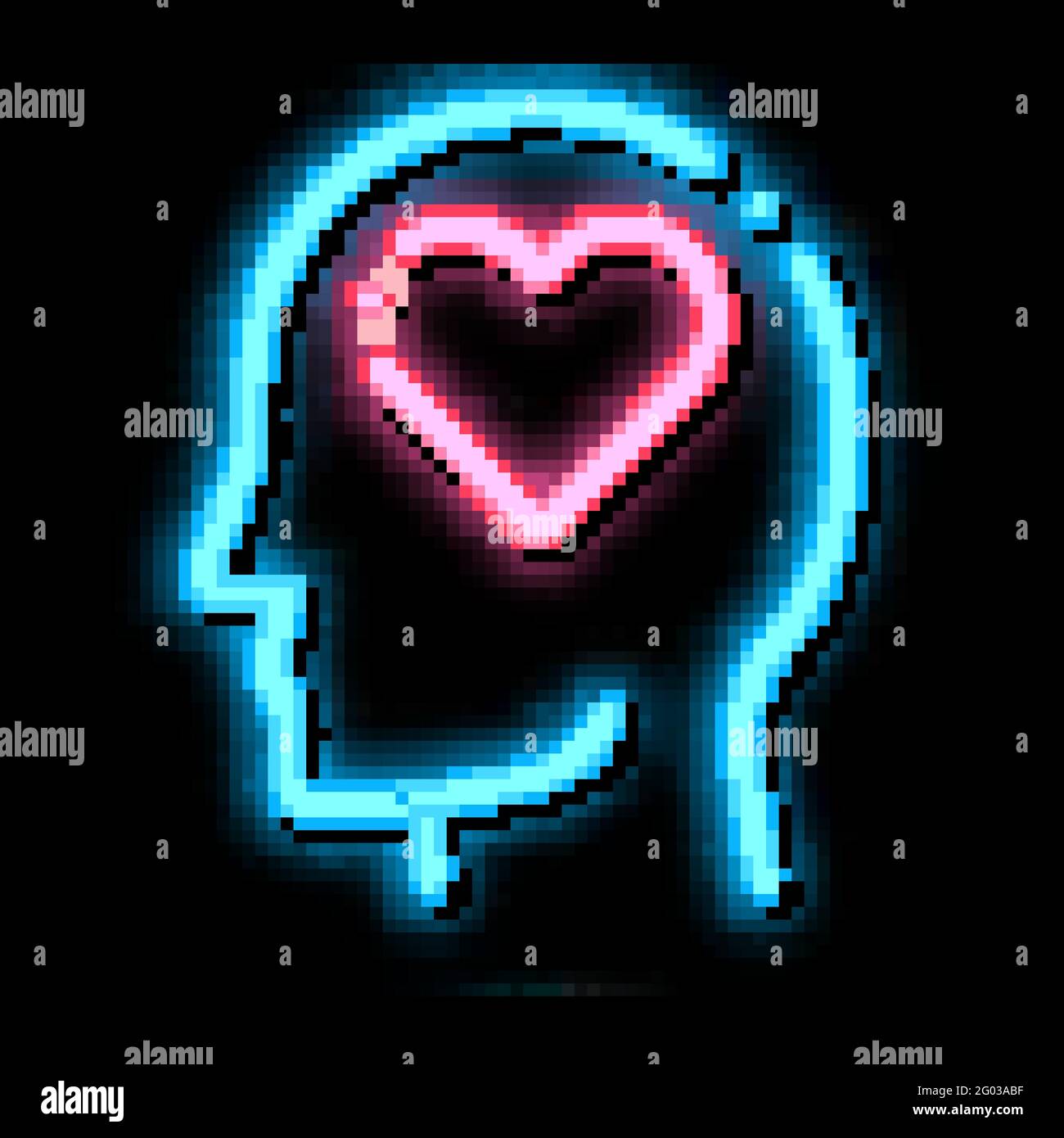 Heart Love Symbol In Man Silhouette Mind Vector Stock Vector Image ...