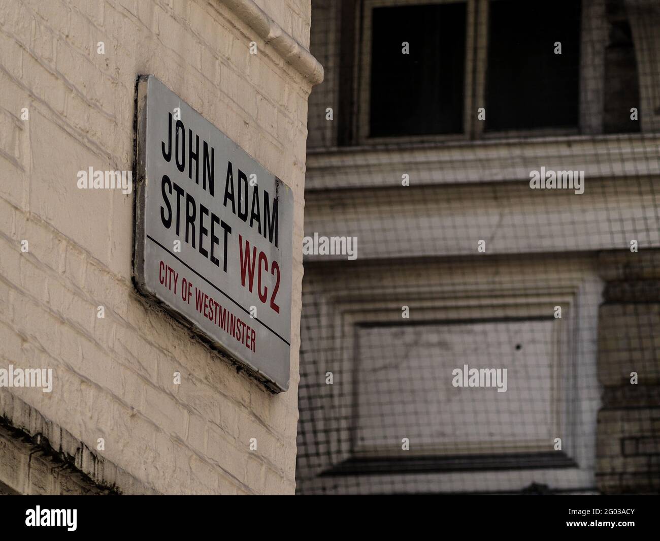 John Adam Street Stock Photo - Alamy