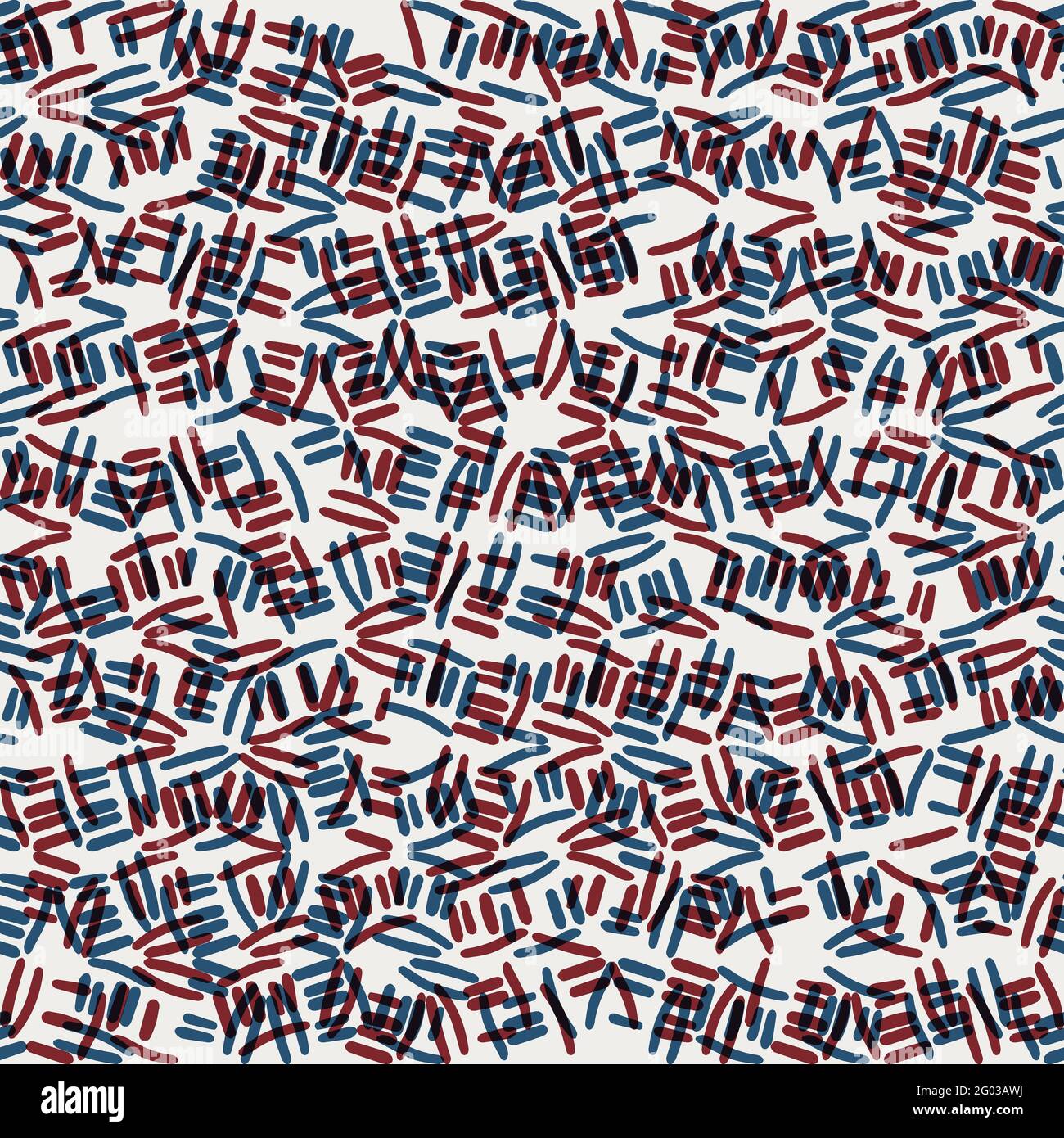 Seamless geo pattern in red blue black white Stock Photo - Alamy