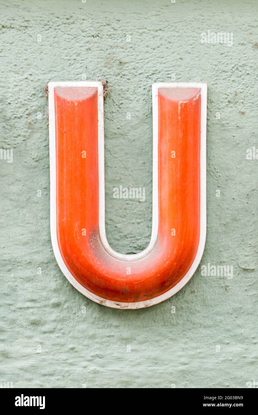 Orange Letter U