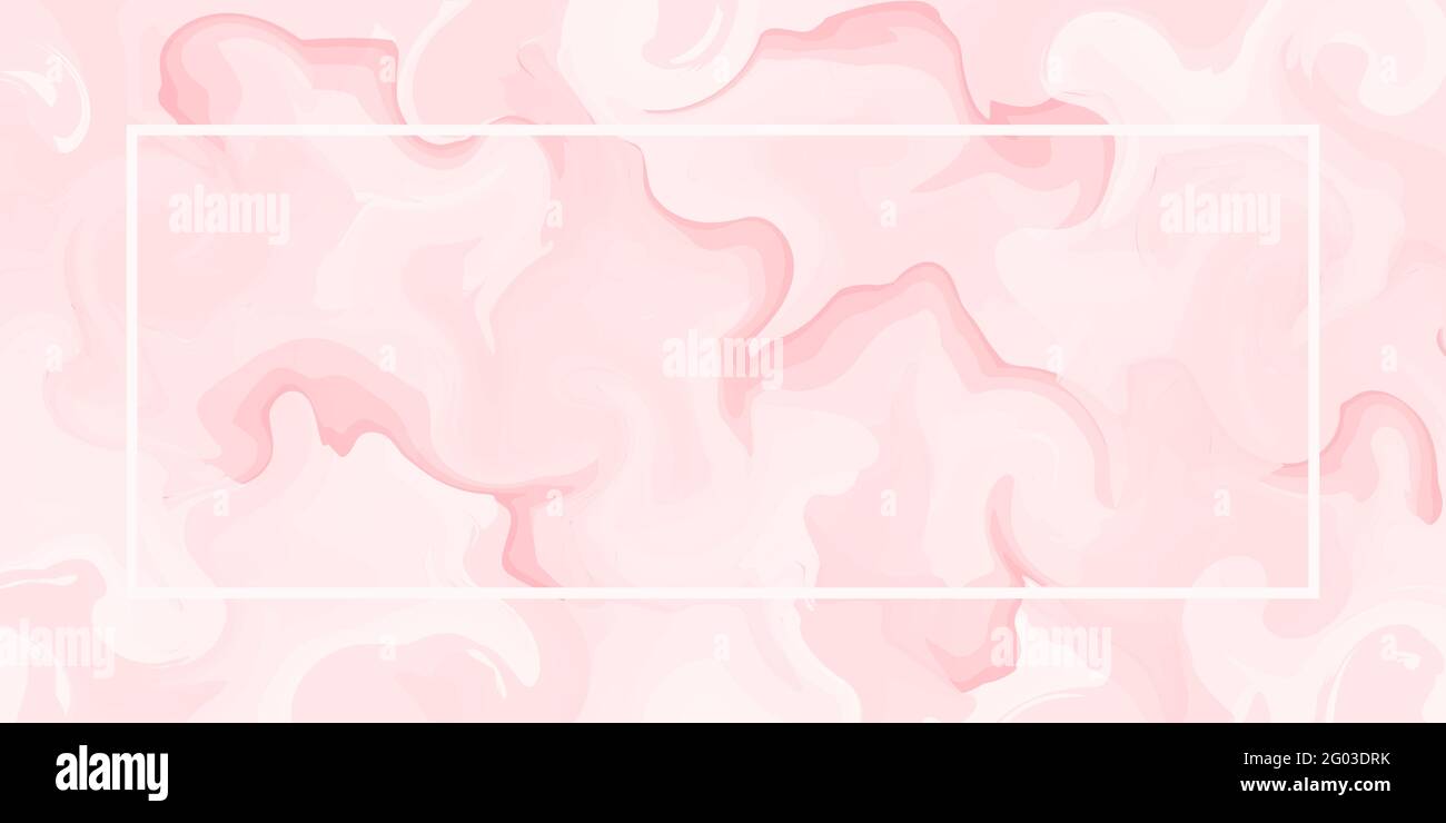 Pink marble. Vector pink liquid marble background with frame ...